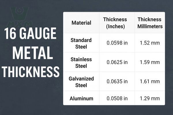 16 Gauge Metal Thickness: Steel, Galvanized, and Aluminum | Huaxiao Metal